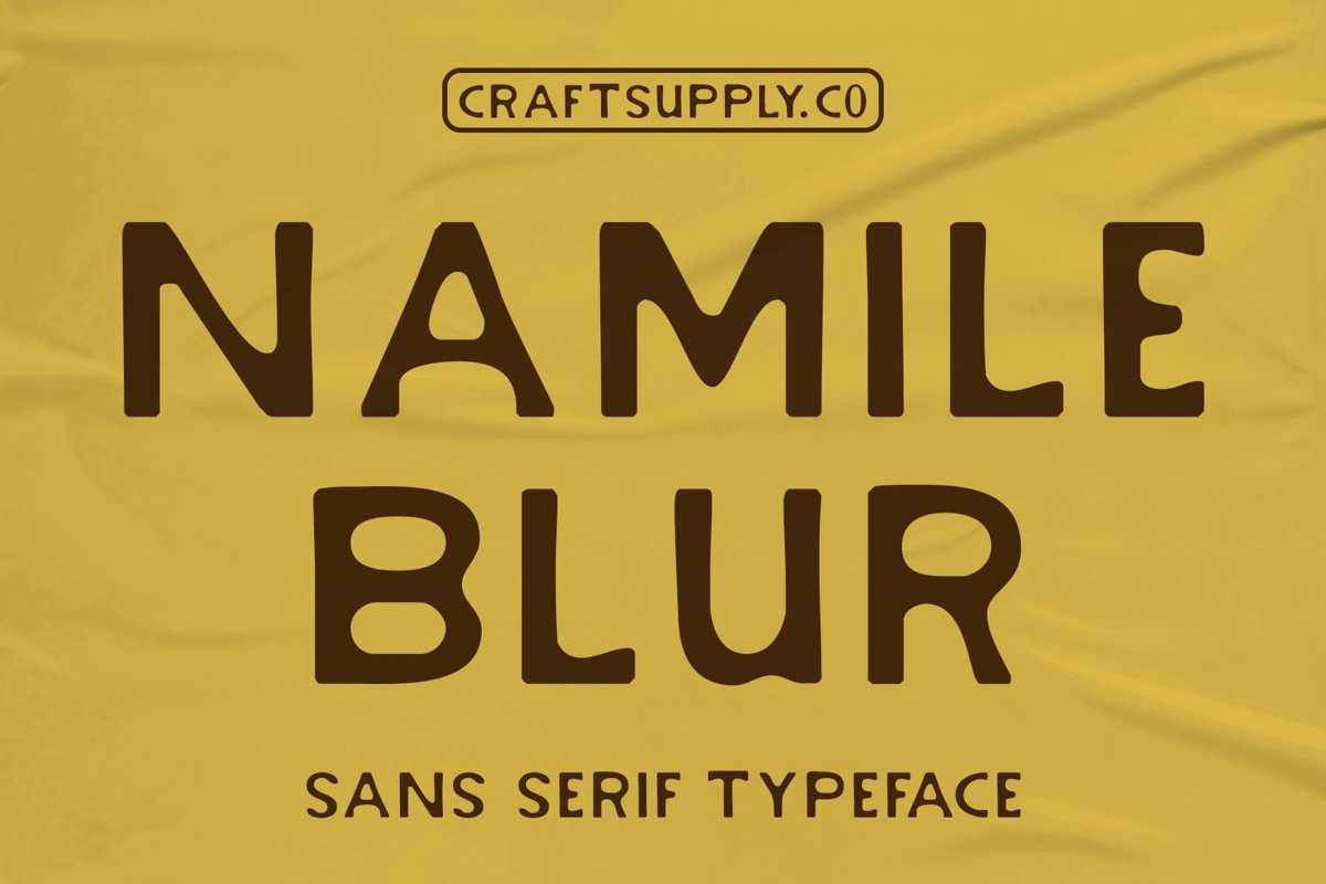 Namile Blur Font | craftsupplyco | FontSpace