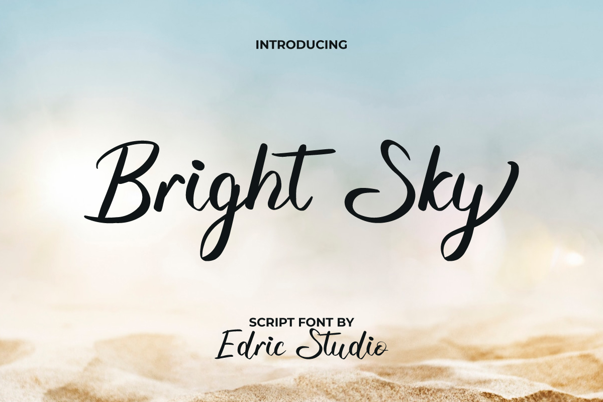 Bright Sky Font | Edric Studio | FontSpace