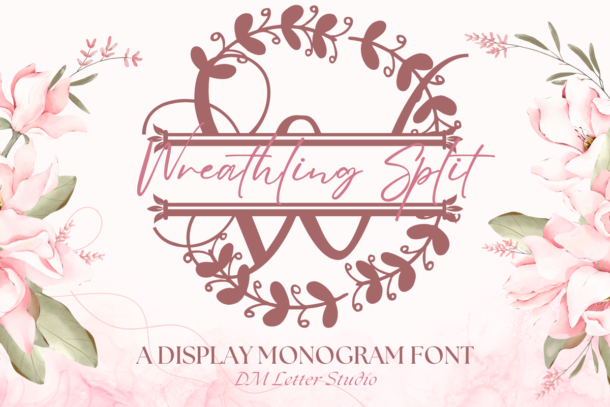 Wreathling Split Monogram Font - Free Download