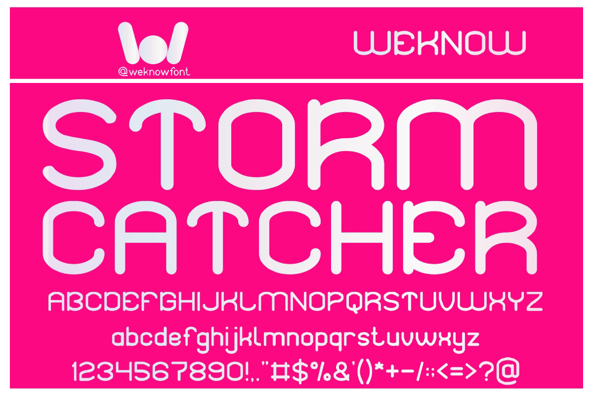 Storm Catcher Font | weknow | FontSpace