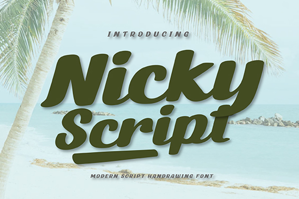 Nicky Script Font | twinletter | FontSpace