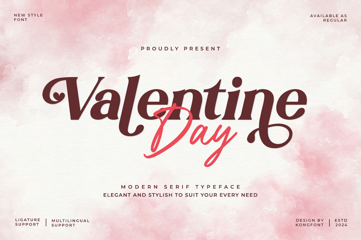 Valentine Day Font | Fontkong | FontSpace