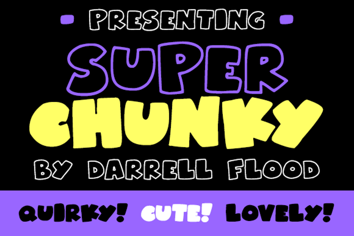 Superchunky Font | HAWTPIXEL - Darrell Flood | FontSpace