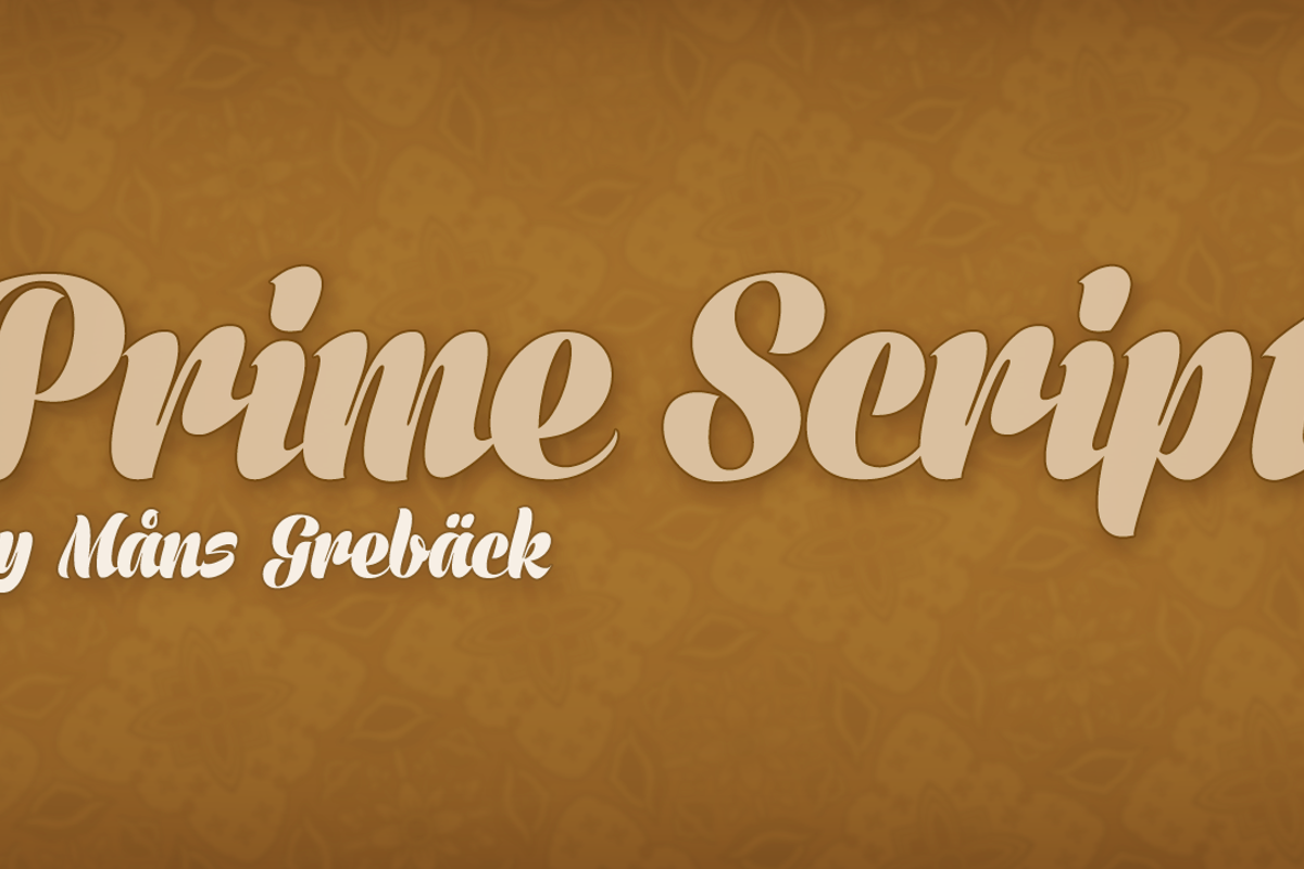 Prime Script Font | Måns Grebäck | FontSpace