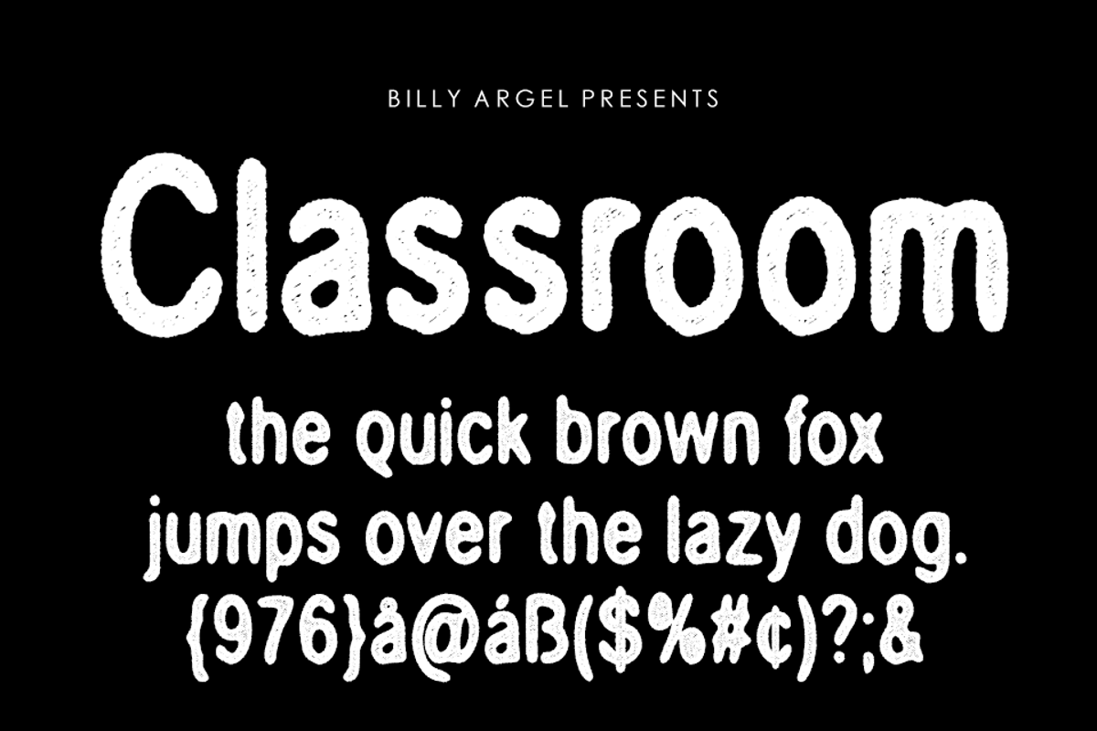 Classroom Font | Billy Argel Fonts | FontSpace