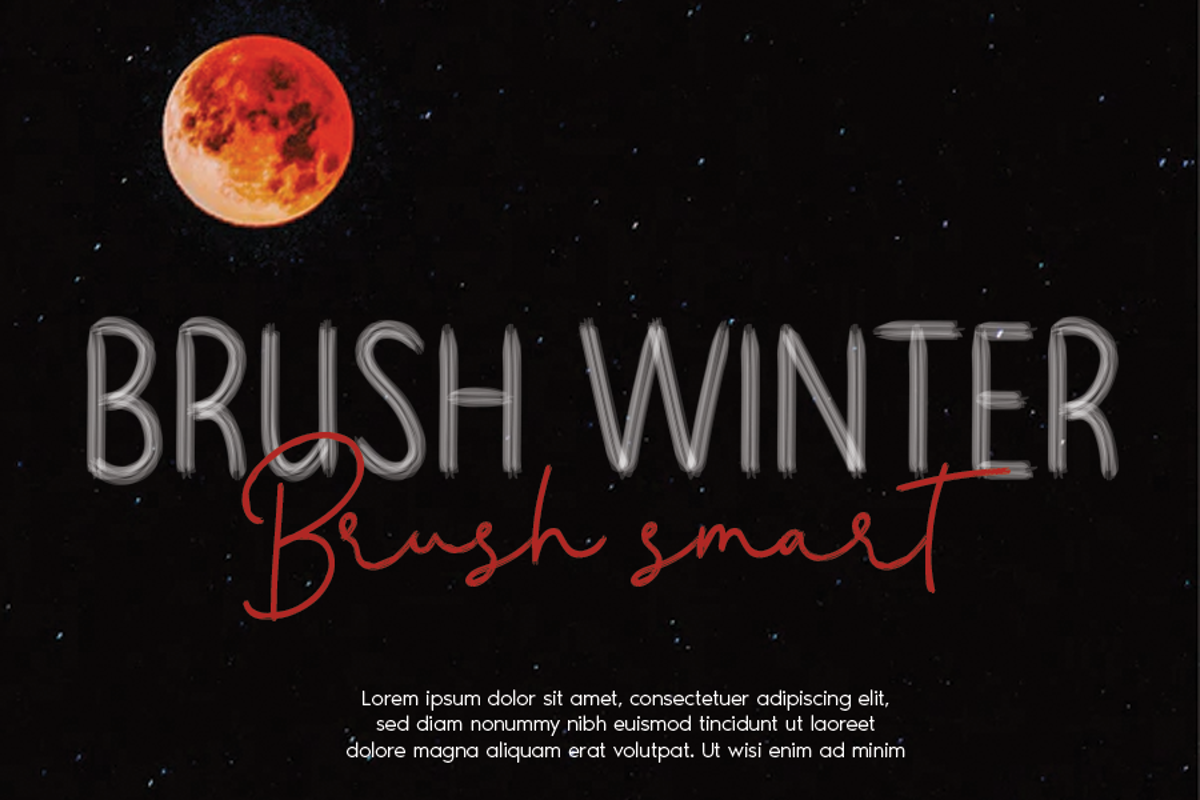 BRUSH WINTER Font | andmicrostudio | FontSpace