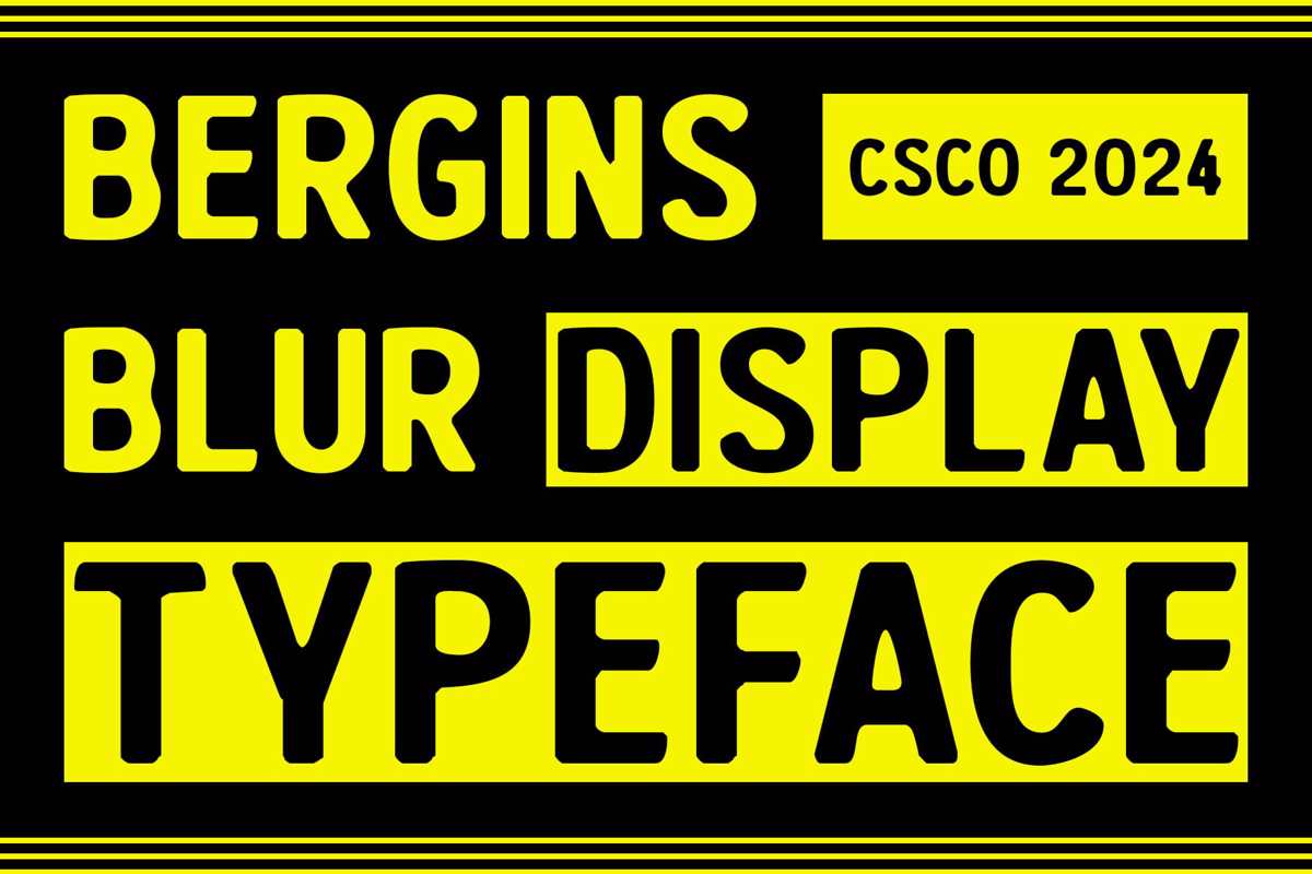 Bergins Blur Font - Free Download