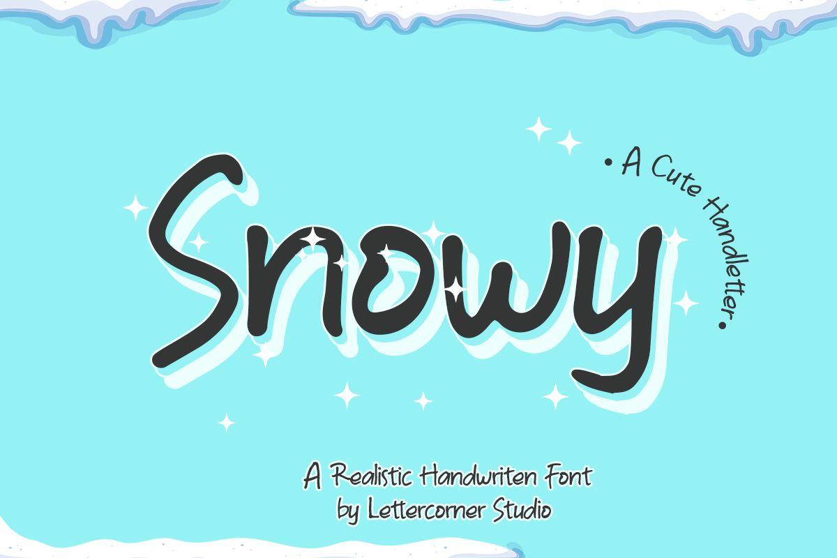 Snowy Font | Lettercorner Studio | FontSpace