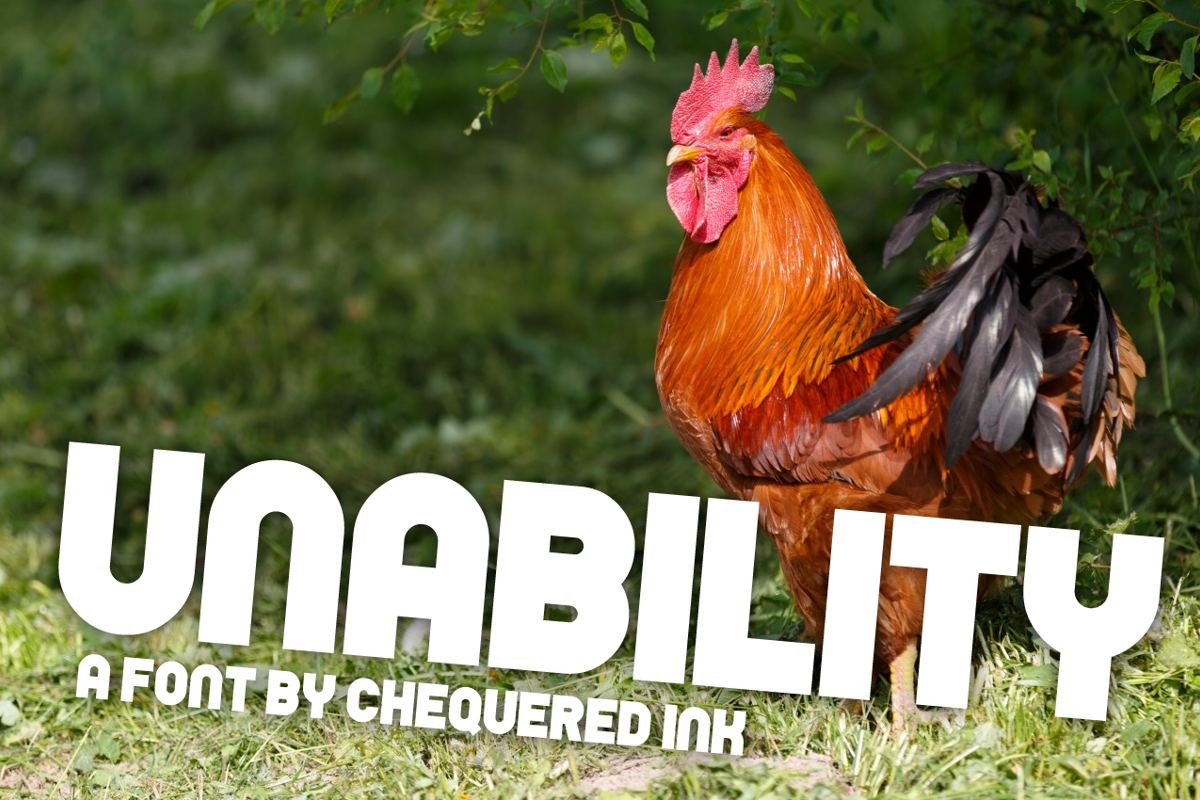 Unability Font | Chequered Ink | FontSpace