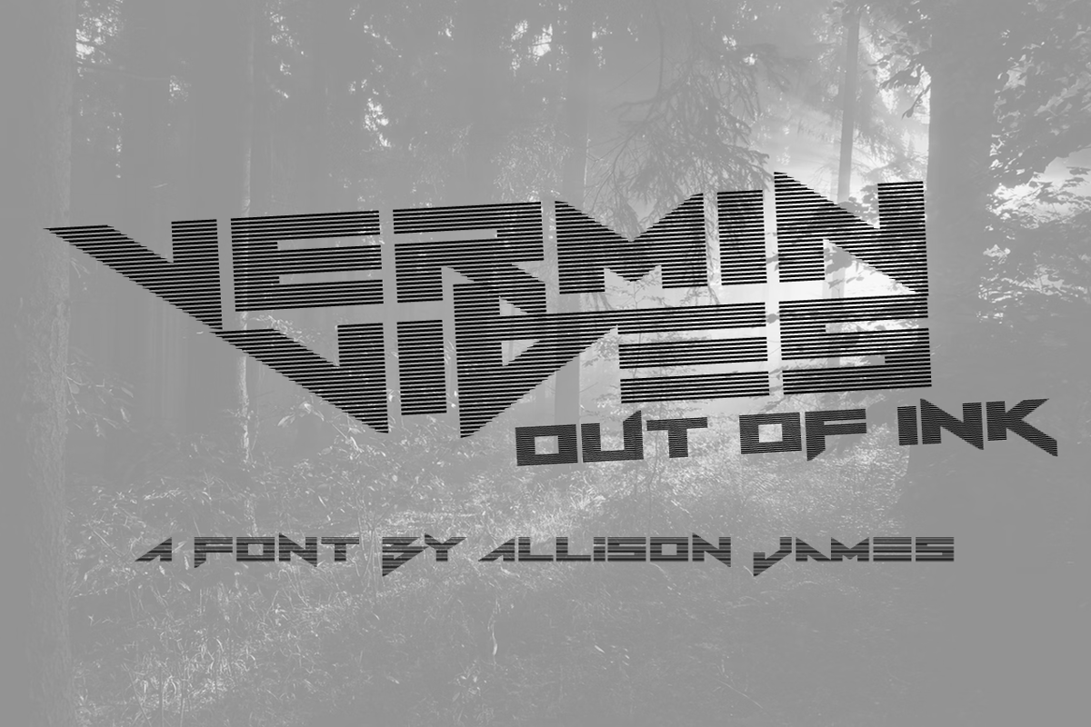 Vermin Vibes Out Of Ink Font | Chequered Ink | FontSpace
