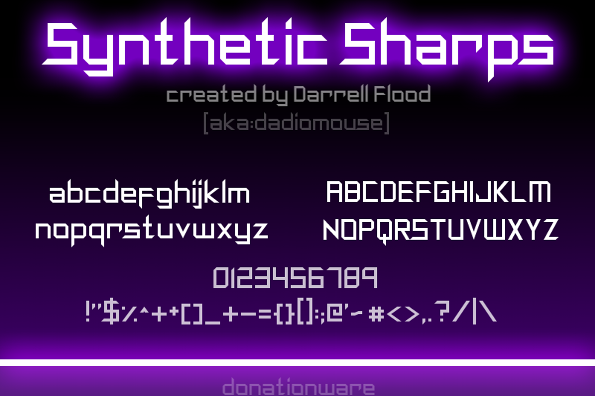 Synthetic Sharps Font | HAWTPIXEL - Darrell Flood | FontSpace
