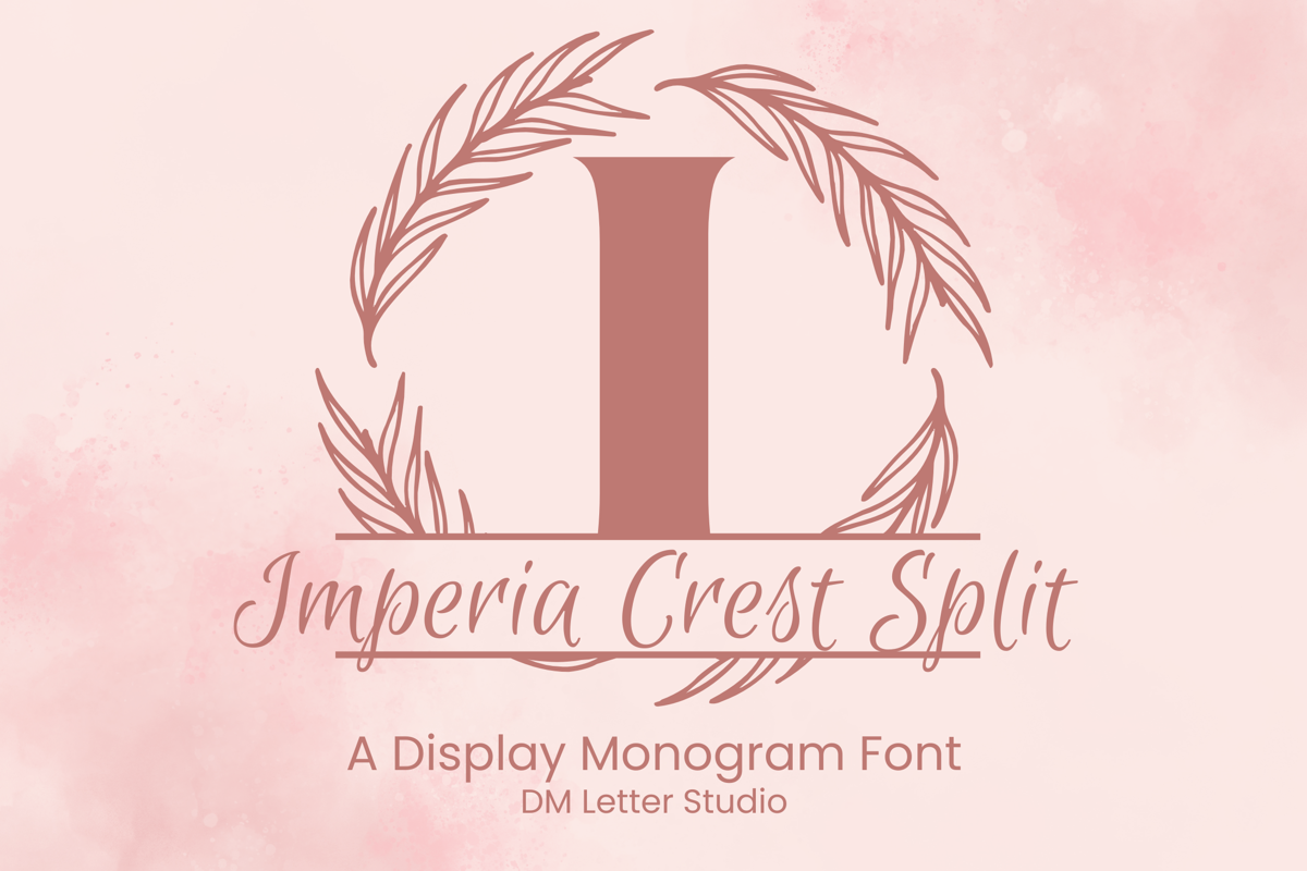 Imperial Crest Split Monogram Font | Dmletter studio | FontSpace
