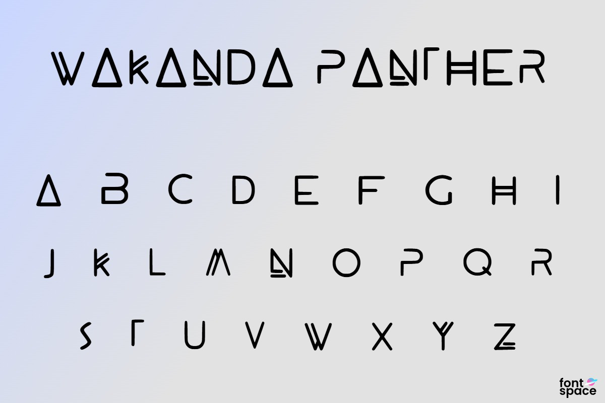 Wakanda Panther DNM Font - Free Download