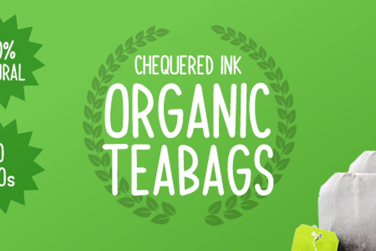 Organic Teabags Font | Chequered Ink | FontSpace