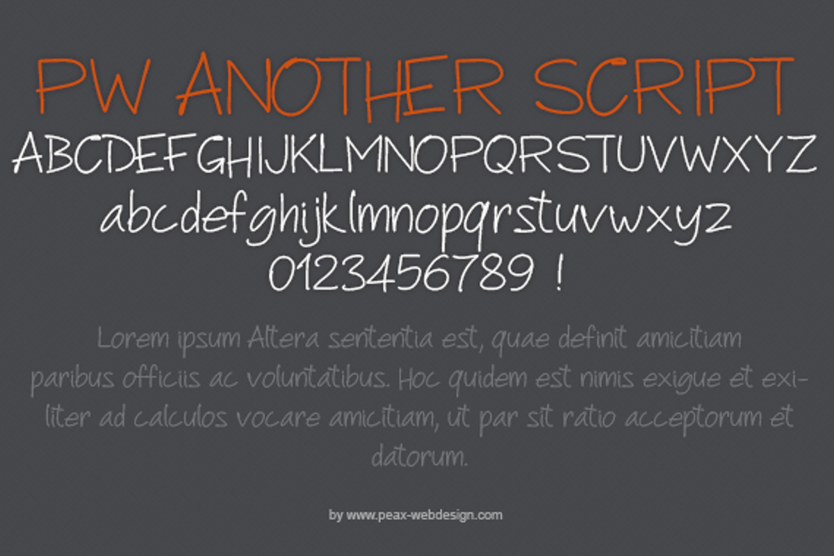 PWAnotherScript Font | Peax Webdesign | FontSpace