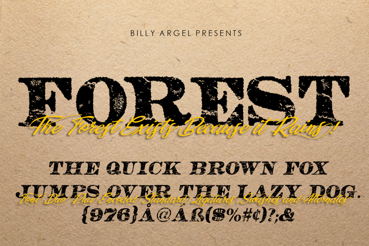 FOREST ITALIC Font - Free Download