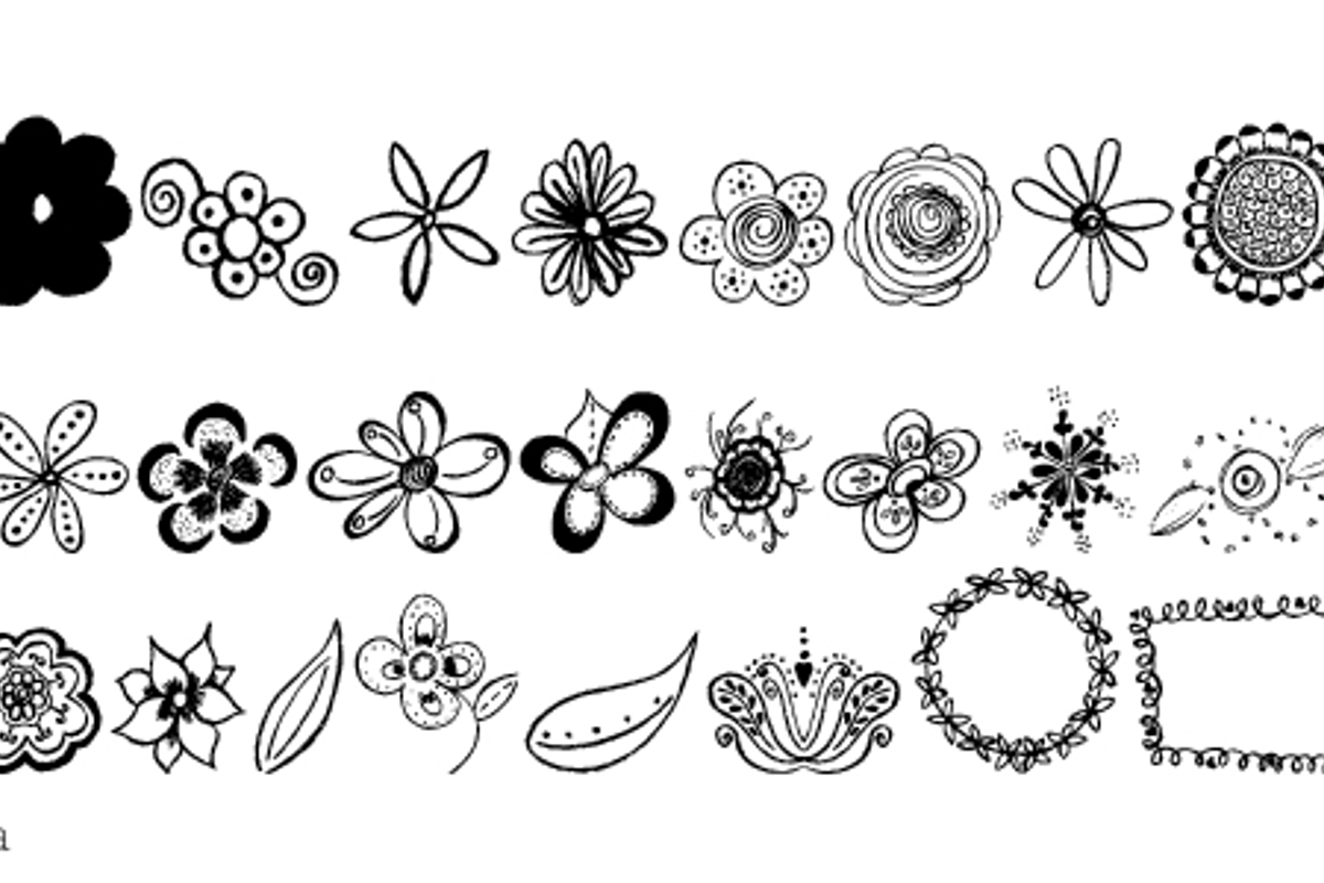 MTF Flower Doodles Font - Free Download