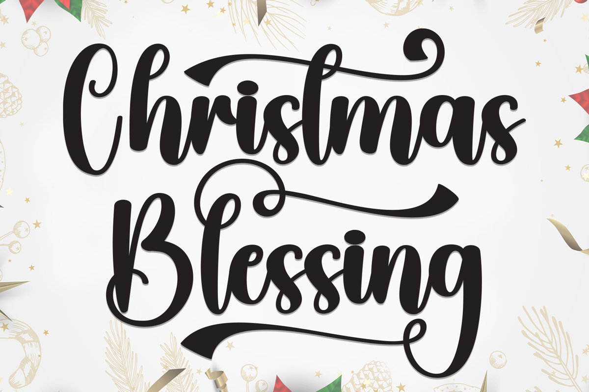 Christmas Blessing Font - Free Download