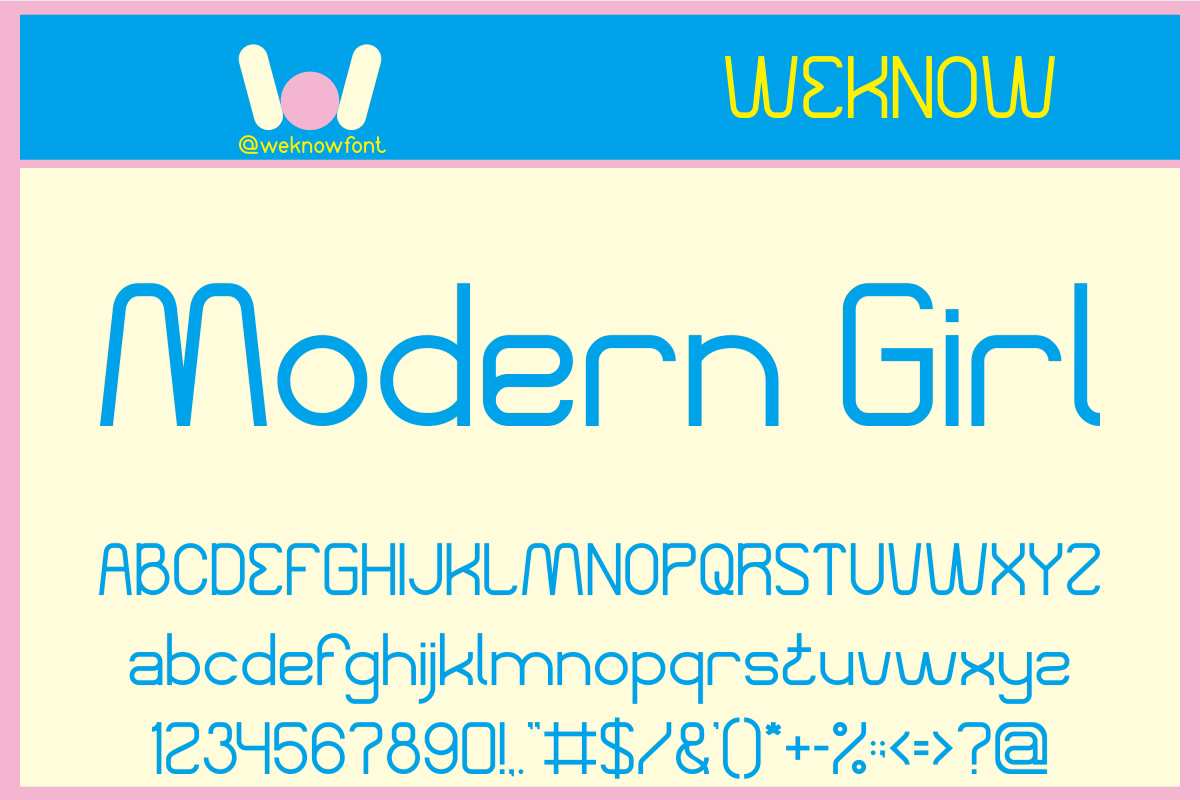 MODERN GIRL Font | weknow | FontSpace