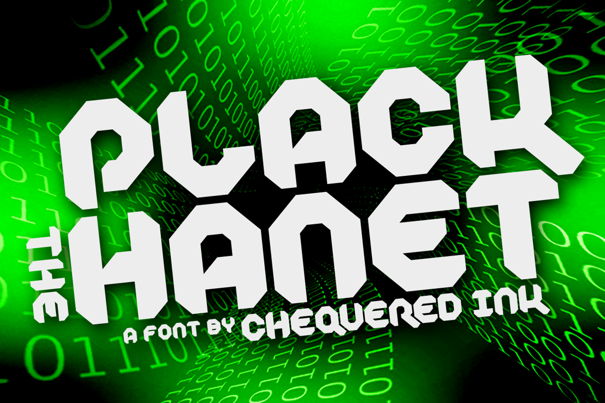 Plack the Hanet Font | Chequered Ink | FontSpace