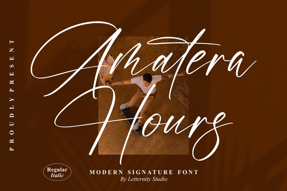 Amatera Hours Font - Free Download