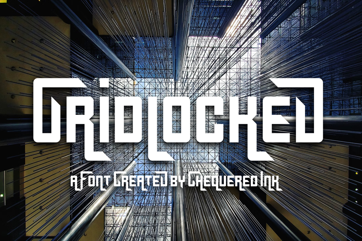 Gridlocked Font | Chequered Ink | FontSpace