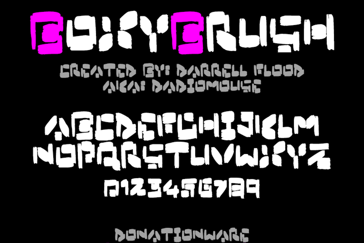 Boxybrush Font | HAWTPIXEL - Darrell Flood | FontSpace