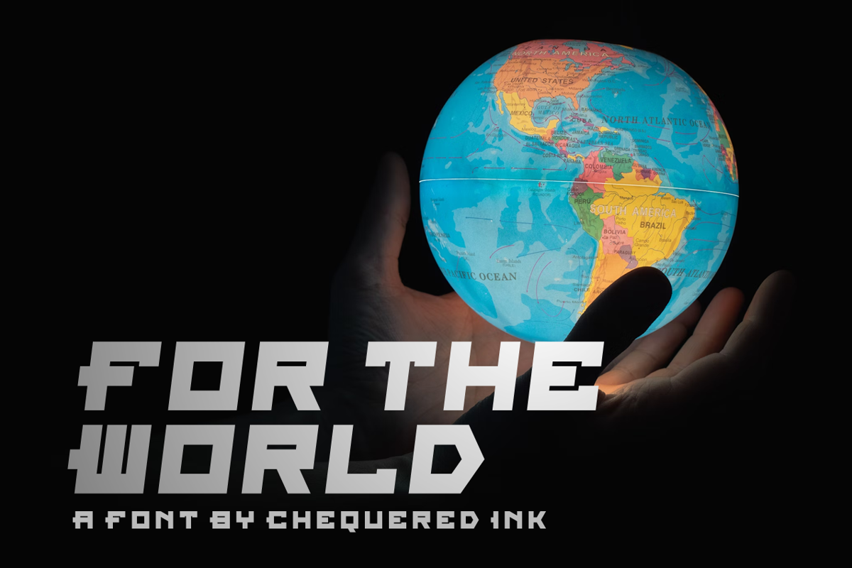 For The World Font | Chequered Ink | FontSpace