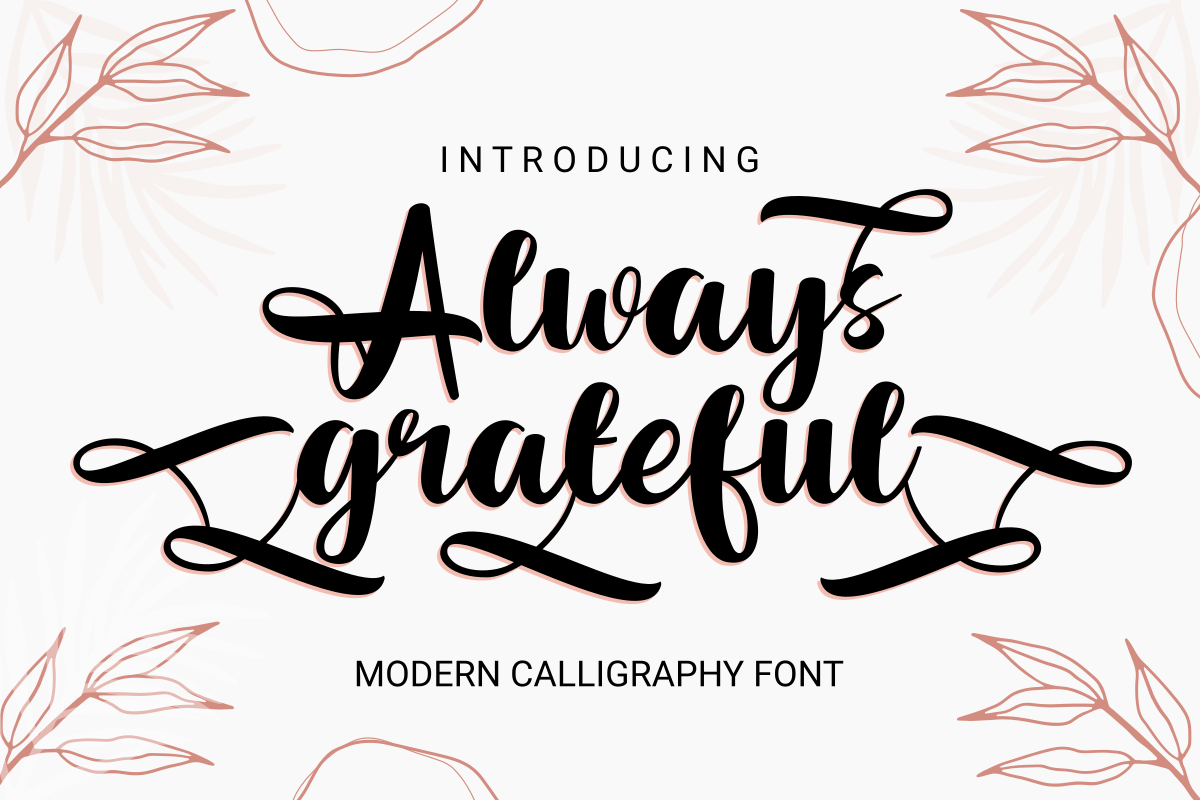 Always Grateful Font | Rvandtype Studio | FontSpace