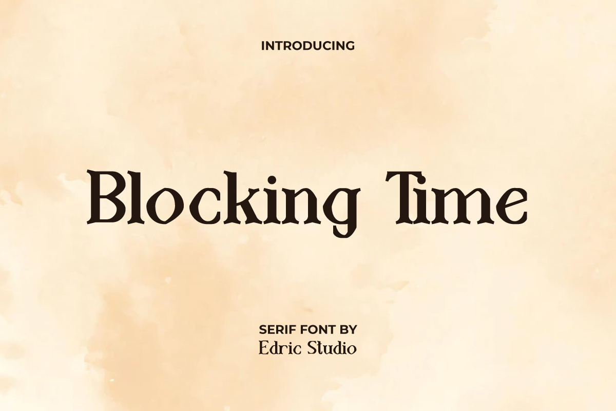 Blocking Time Font - Free Download