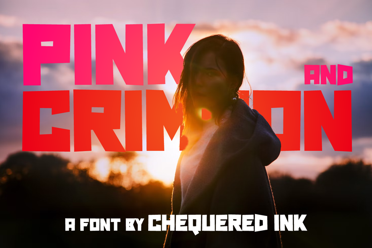 Pink and Crimson Font - Free Download
