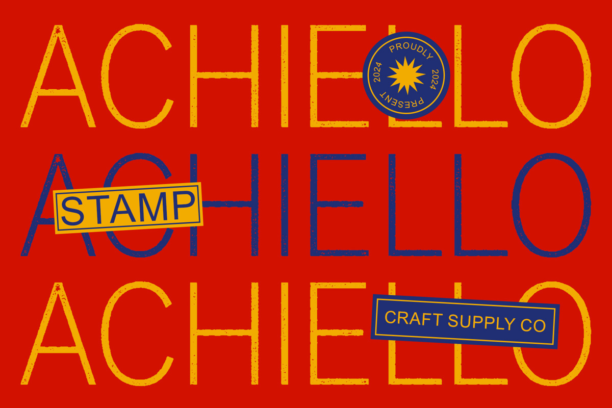 Achiello Stamp Font - Free Download