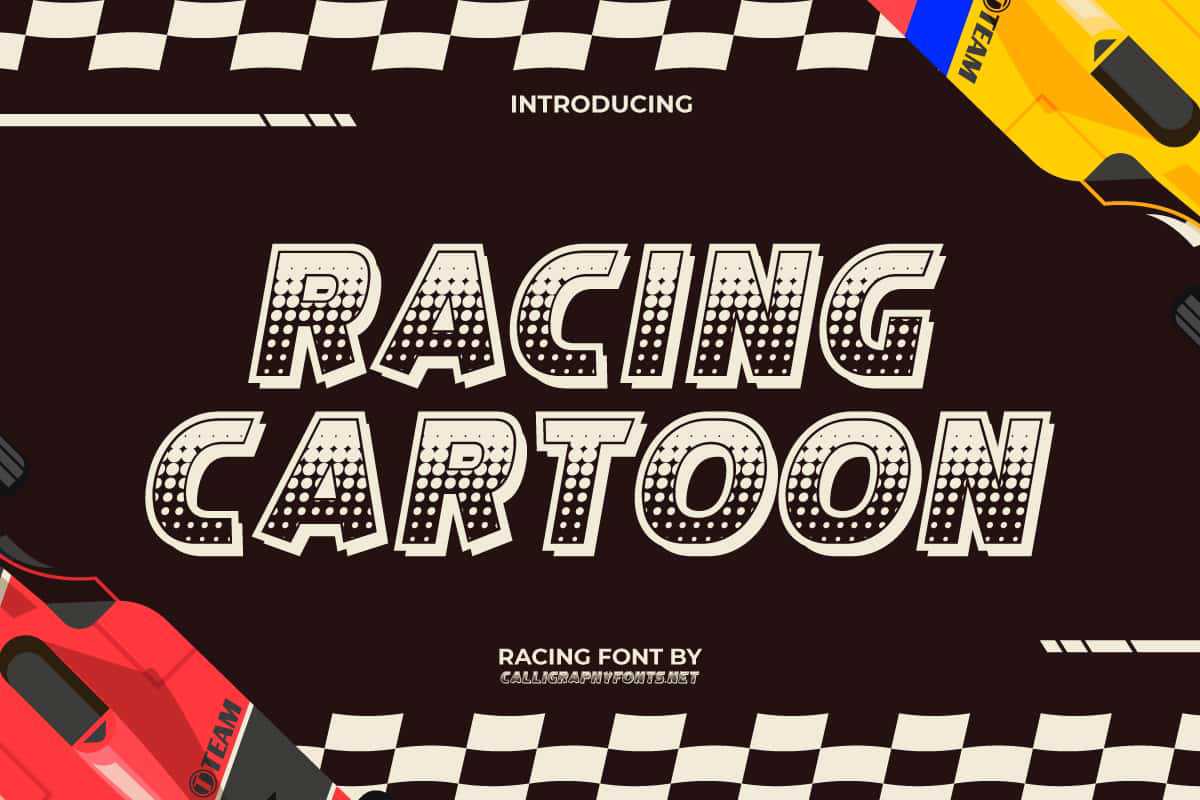 Racing Cartoon Font | CalligraphyFonts.net | FontSpace