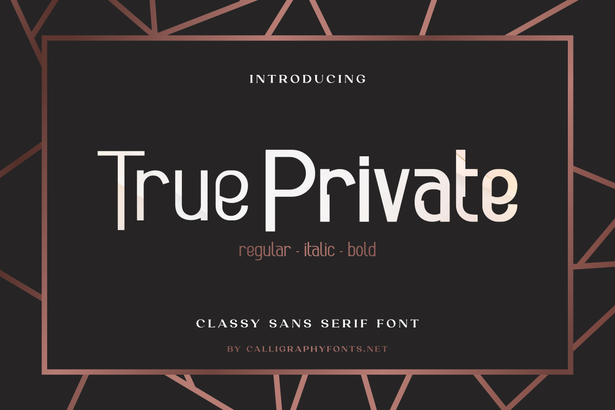 True Private Font | CalligraphyFonts.net | FontSpace