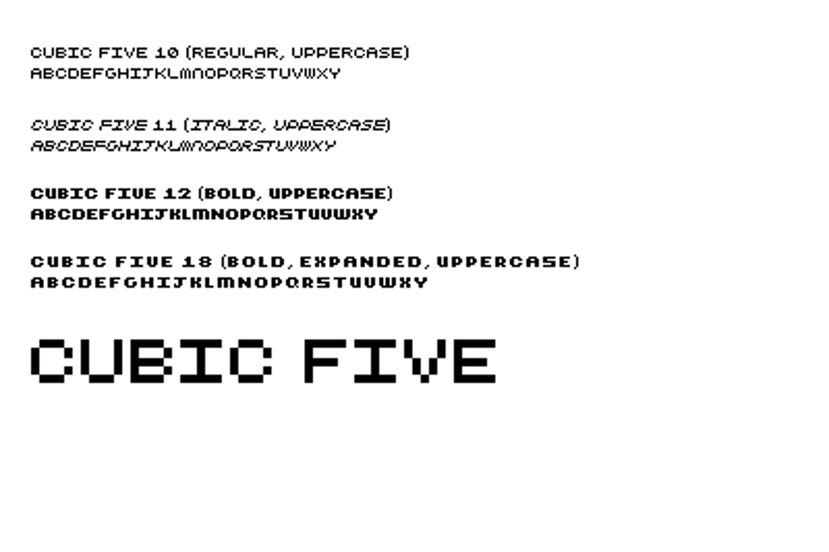 Cubic Five Font - Free Download
