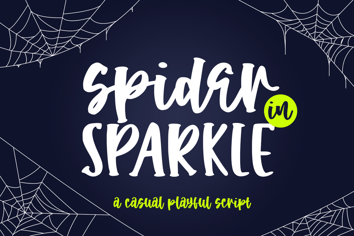 Spider in Sparkle Font - Free Download