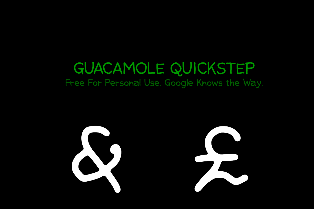 Guacamole Quickstep Font - Free Download