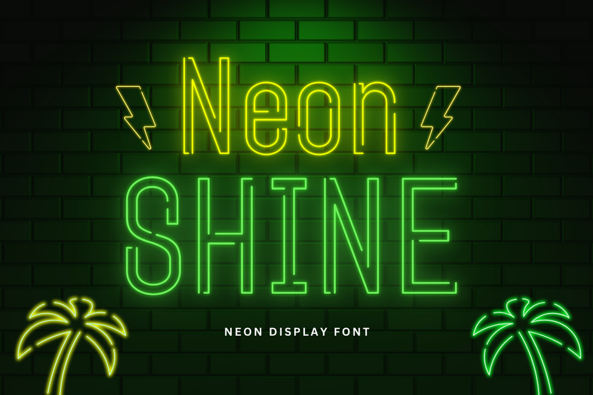 Neon Shine Font | Sronstudio | FontSpace