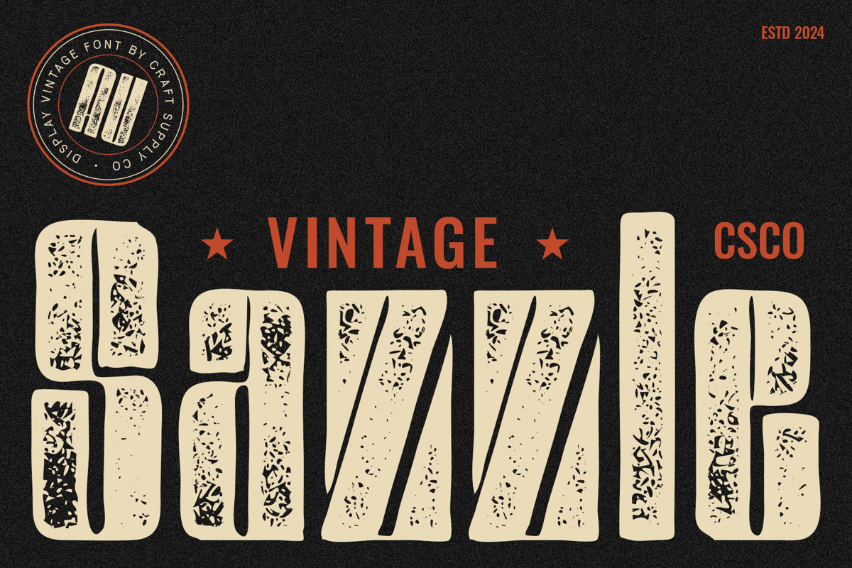Sazzle Vintage Stamp Font | craftsupplyco | FontSpace