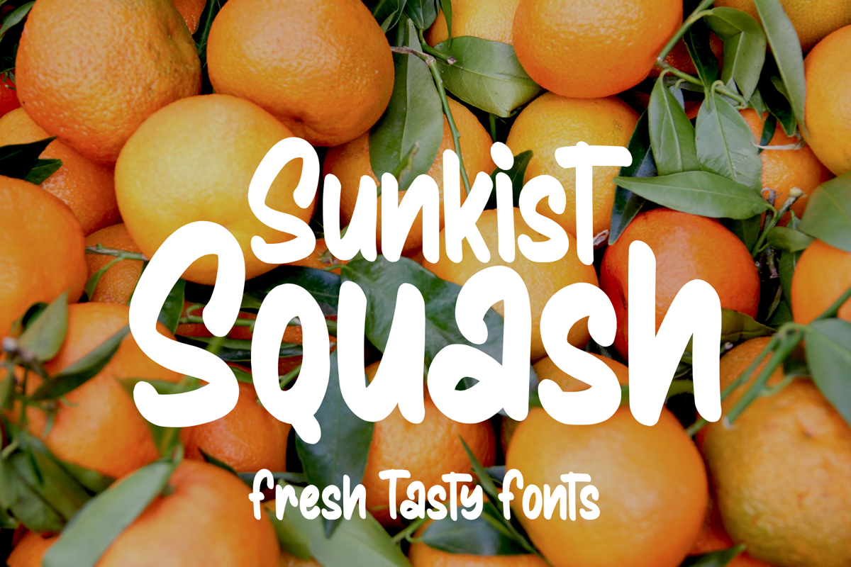 Sunkist Squash Font | Stefie justprince | FontSpace