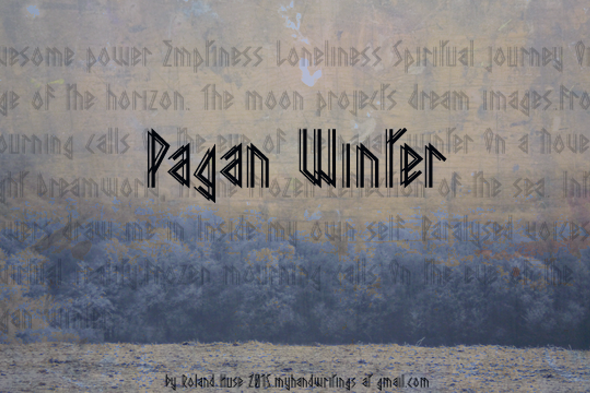 Pagan Winter Font | Roland Huse Design | FontSpace