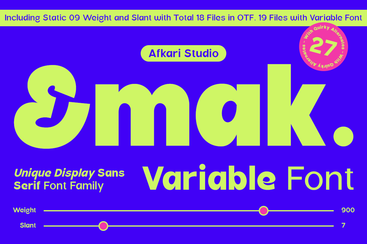 Emak - Modern Sans Serif Family Font | AfkariStudio | FontSpace