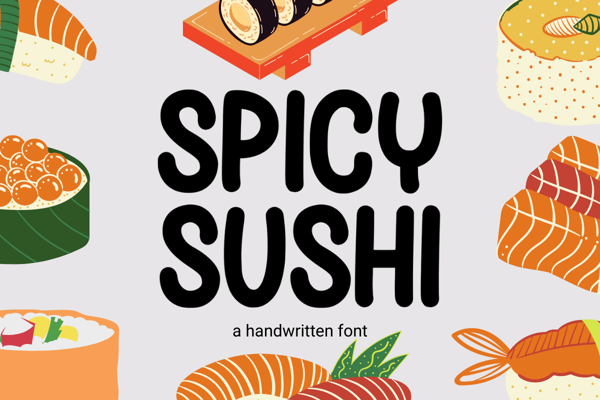 Spicy Sushi Font | deedeetype | FontSpace