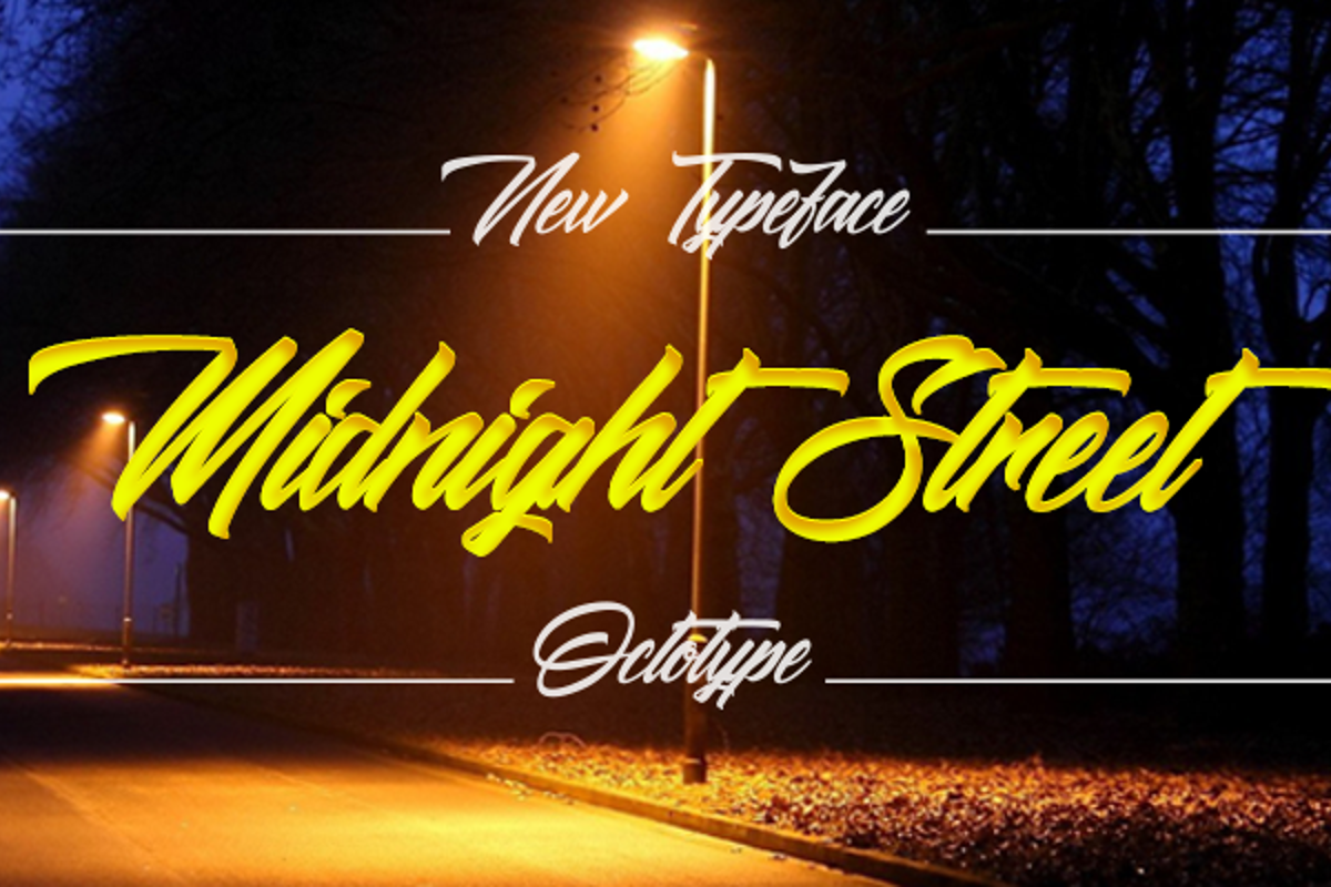 Midnight Street Font | Octotype | FontSpace