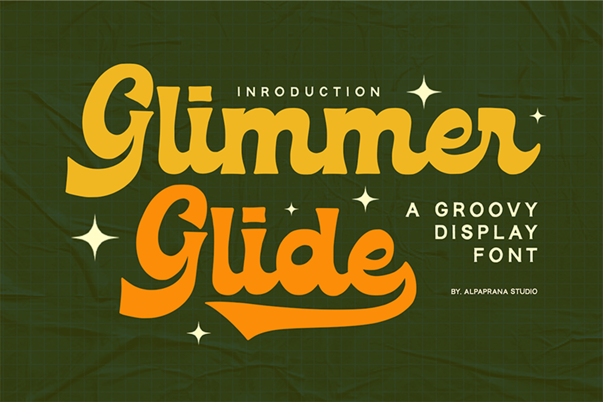 Glimmer Glide Font | Alpaprana | FontSpace