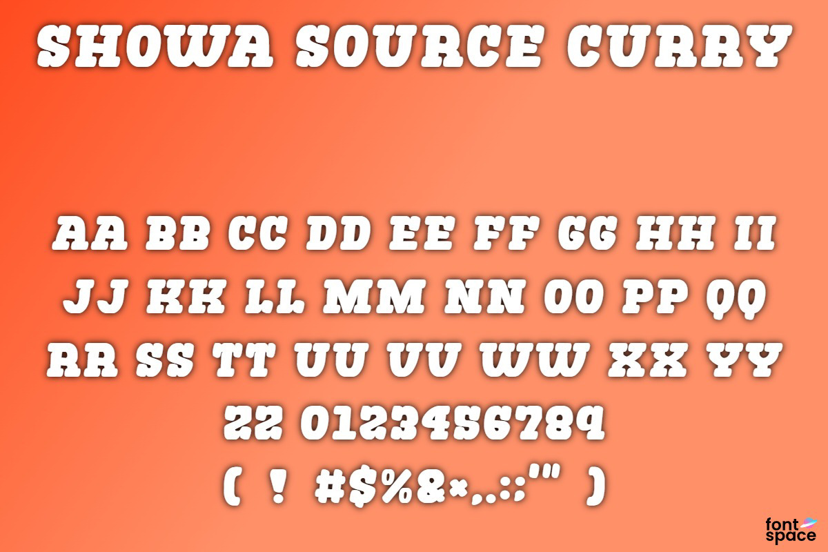 Showa Source Curry Font - Free Download
