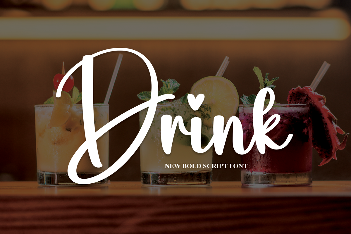 Drink Font | scratchones_creative | FontSpace