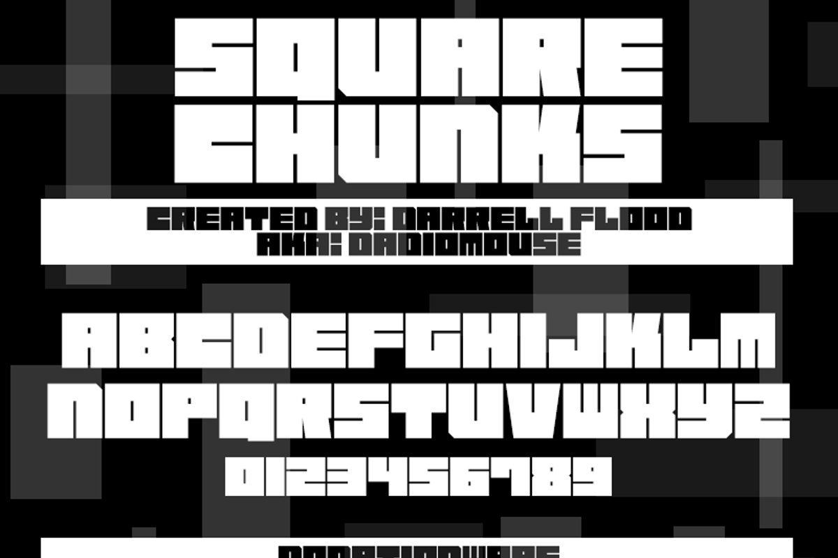 Square Chunks Font | HAWTPIXEL - Darrell Flood | FontSpace