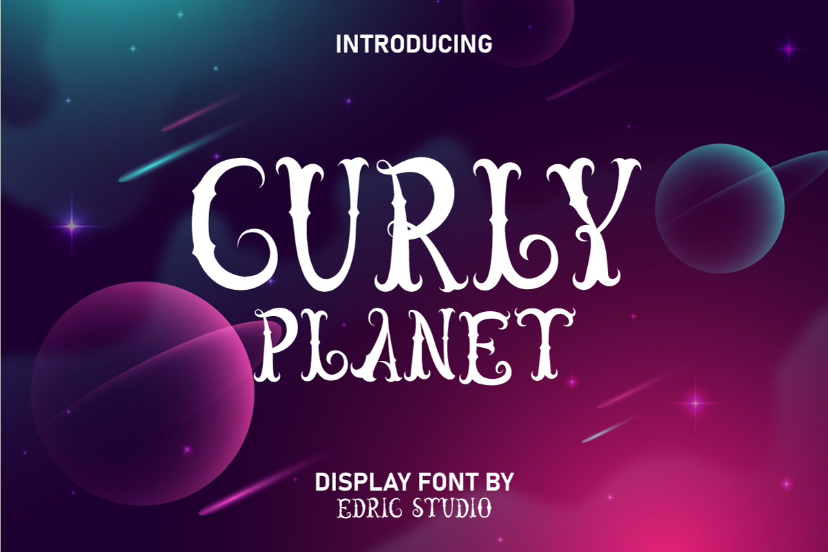 Curly Planet Font | Edric Studio | FontSpace
