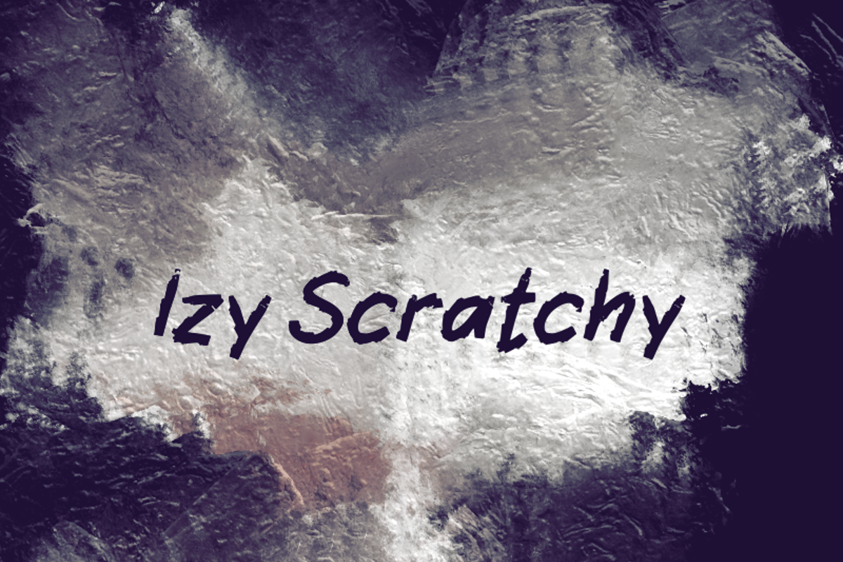 I Izy Scratchy Font - Free Download